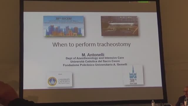 When to perform tracheostomy Massimo Antonelli 2018