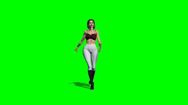 green screen pack girls chromakey dance walk shuffle №43