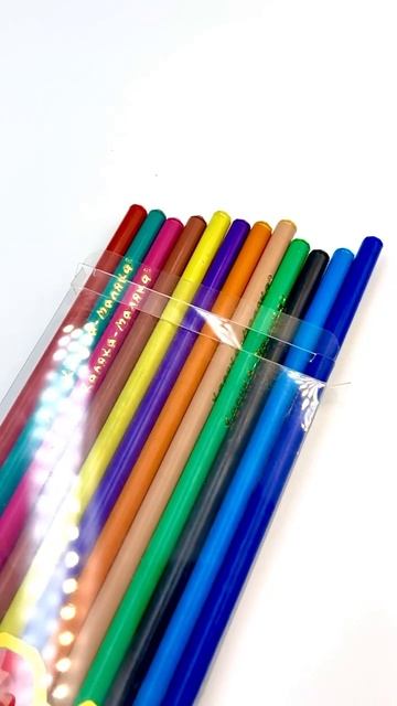 Набор цветных карандашей Каляка-Маляка 12 цв. круглые, пластиковые со стразами