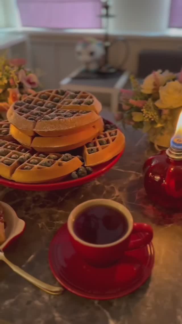 Венские вафли с голубикой!!!♥️