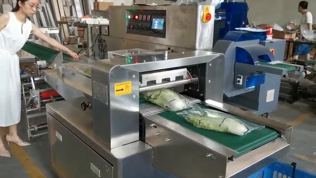 fresh vegetable horizontal flow wrapper machine - смотреть видео онлайн ...