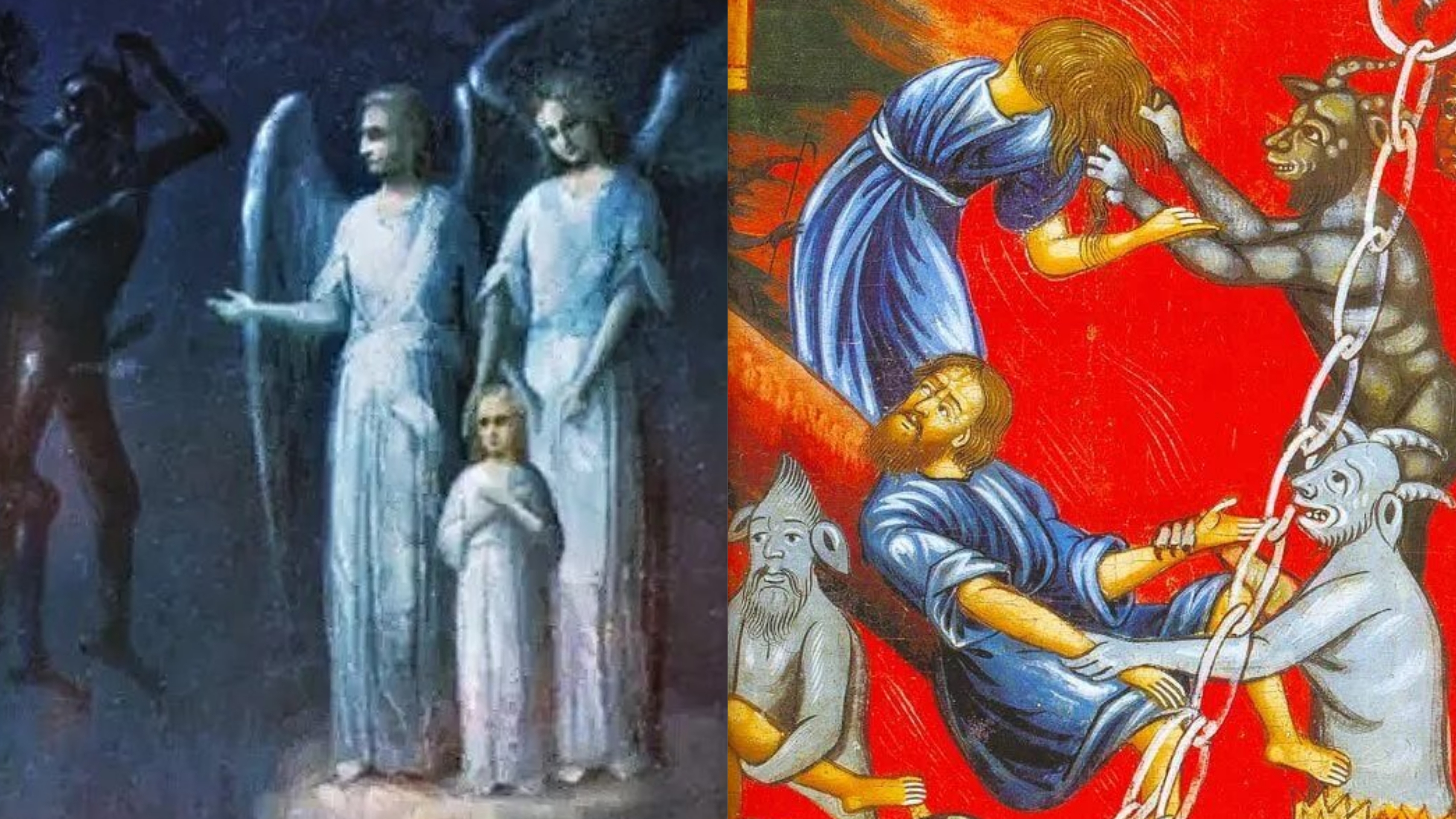 БИТВЫ ДЕМОНОВ ЗА ДУШИ УМЕРШИХ..НЕВИДИМАЯ БРАНЬ..СВЯТЫЕ ОТЦЫ  О БЕСОВСКИХ СТРАЖАХ И МЫТАРЯХ..