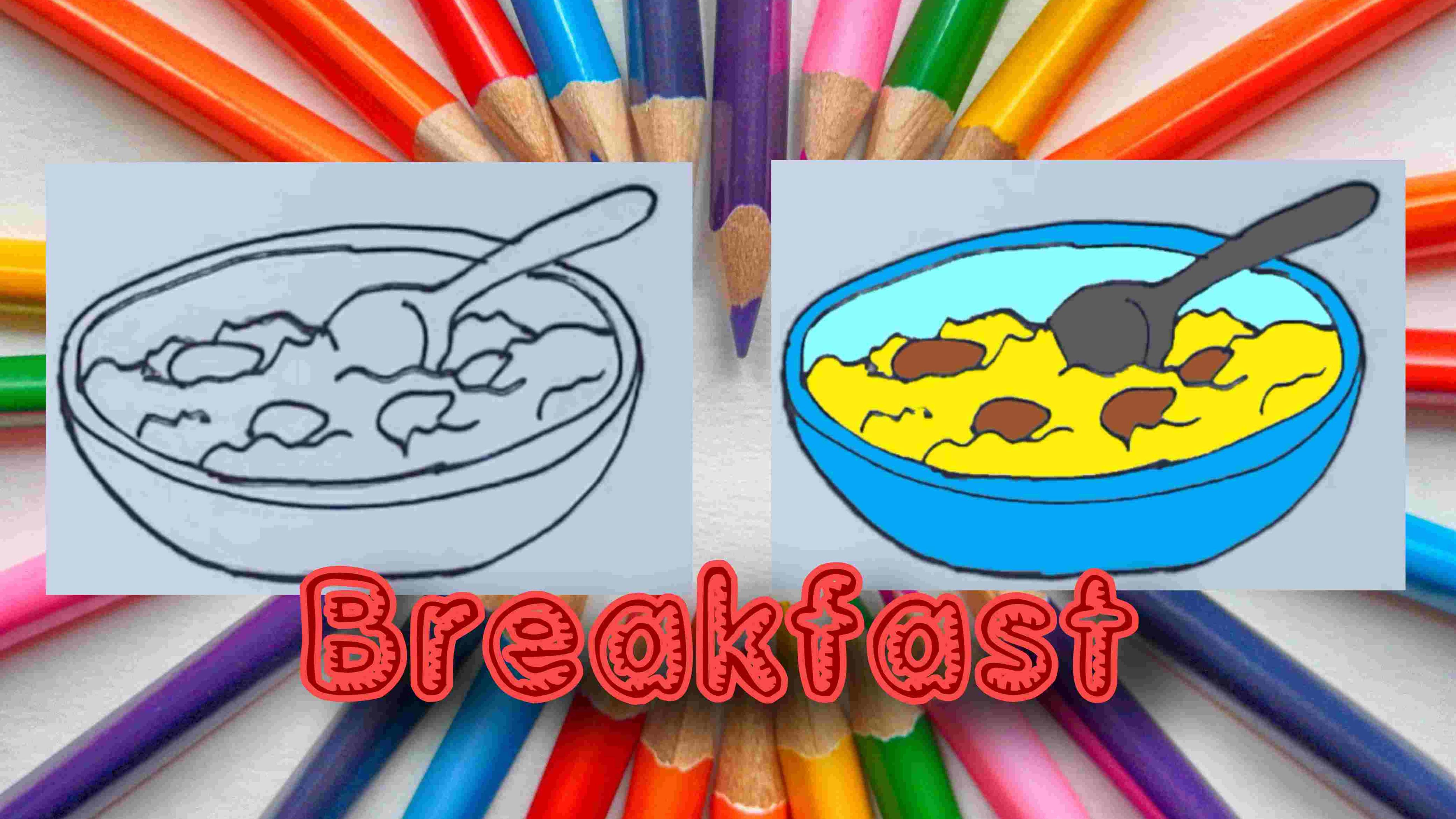 Рисуем кашку. breakfast