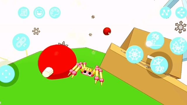 паук нарижает ёлку ?