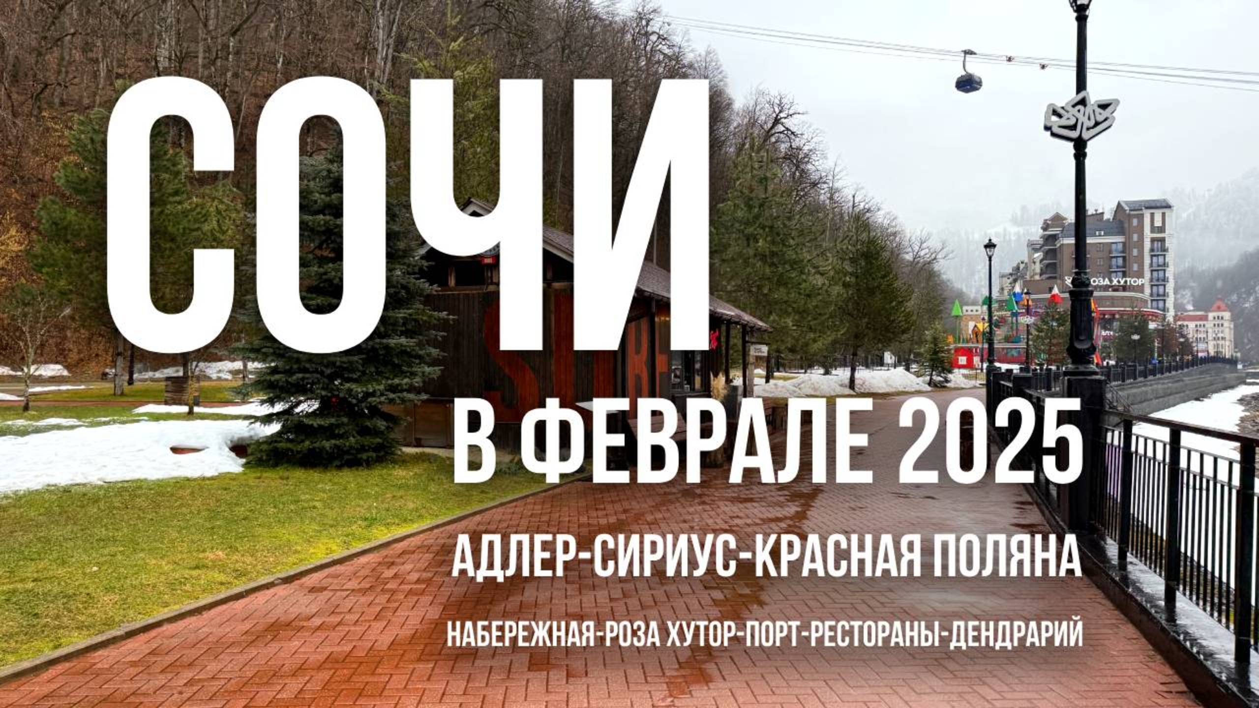 Сочи в феврале 2025 | Адлер - Сириус - Набережная - Роза хутор - Дендрарий - Рестораны - Снег