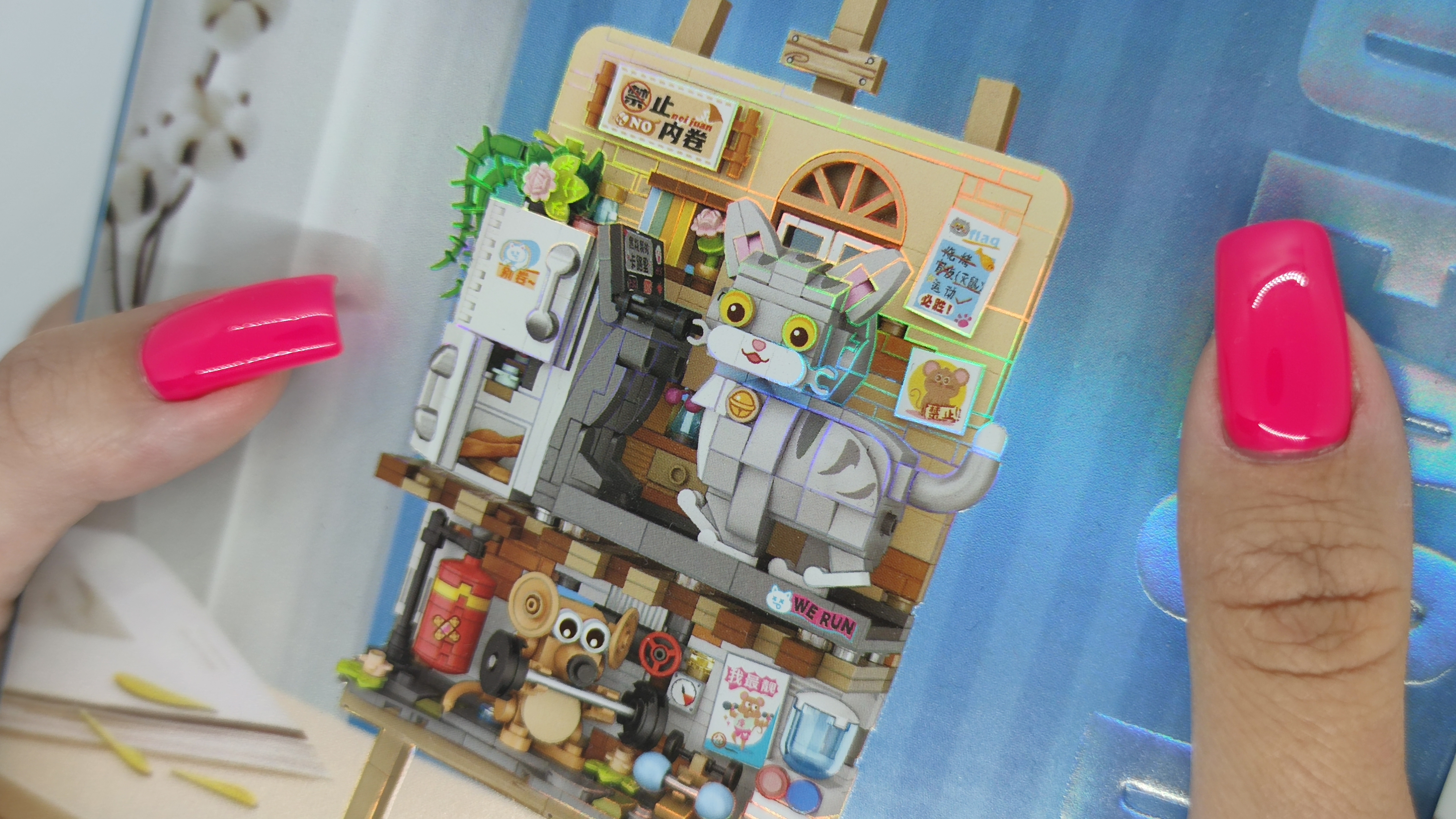 LOZ Мольберт: серый кот