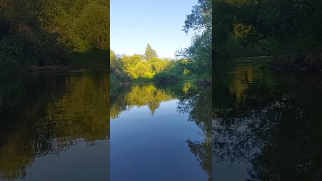 Река. Небольшой кусочек лета. Возвращение с рыбалки.