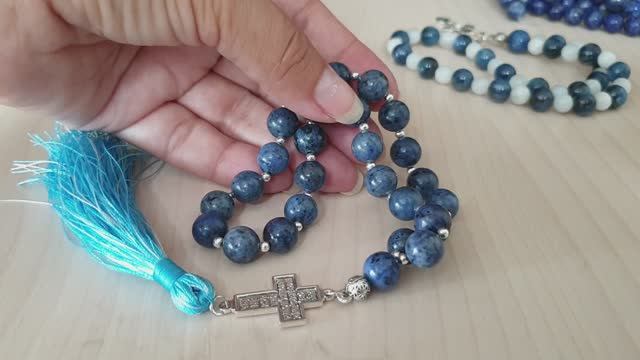 Четки из дюмортьерита "Голубые"