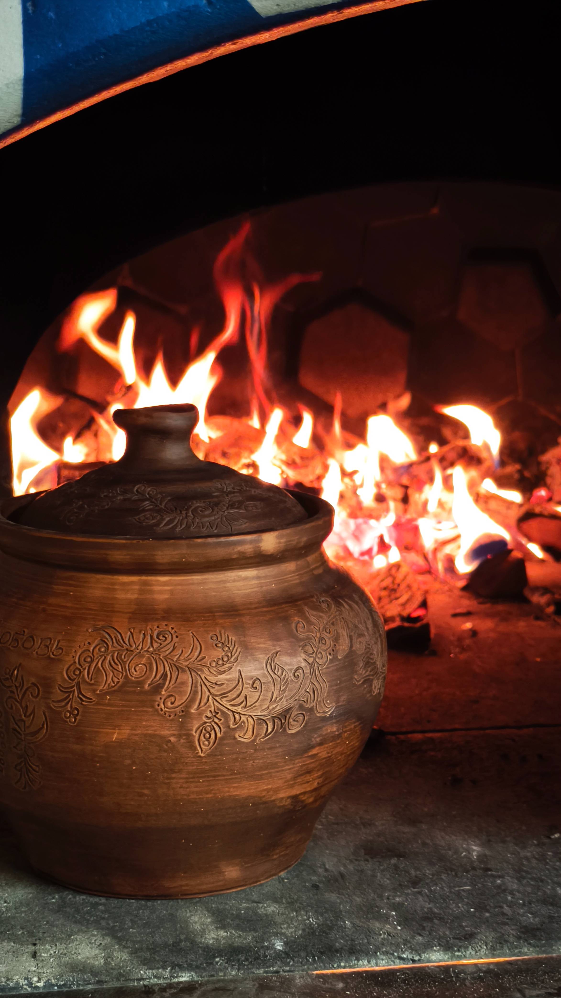 Каша пшенная с тыквой в помпейской печи