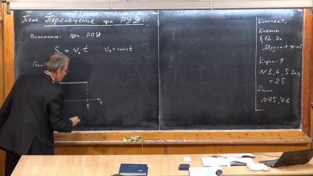 Урок 25. График скорости РУД. Перемещение при РУД.
