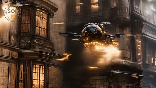 Steampunk Agent_ Attack on Drones - AI film _ short movie