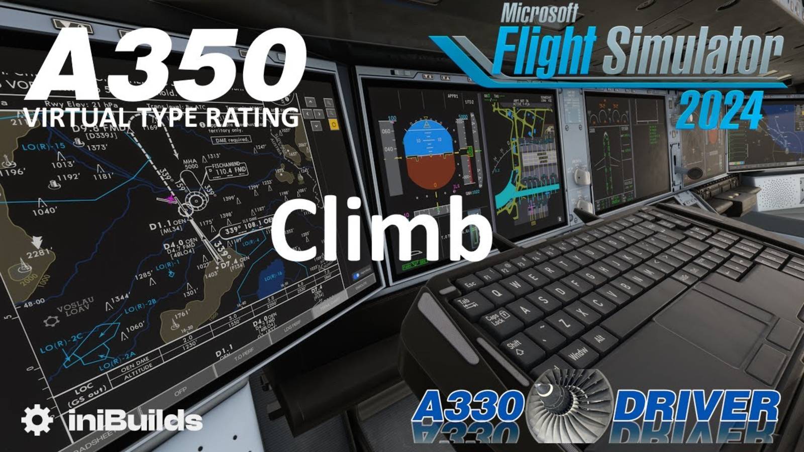 #08 iniBuilds A350 - Набор высоты