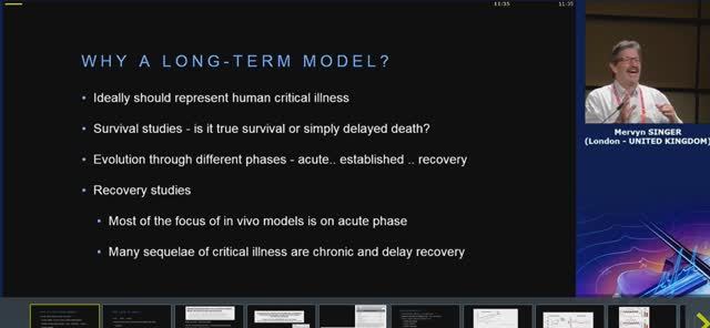 Modelling chronic critical illness 2017  Mervyn Singer