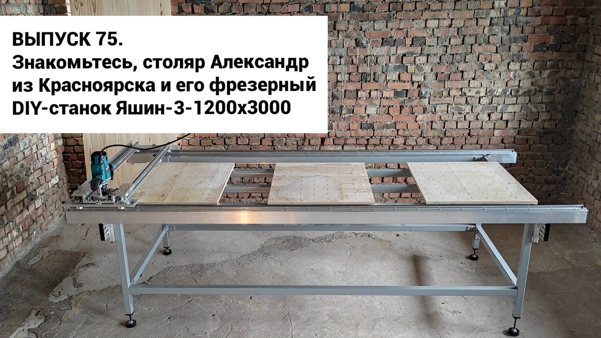 Выпуск 75. Знакомьтесь, фрезерный DIY-станок Яшин-3-1200х3000 столяра Александра из Красноярска