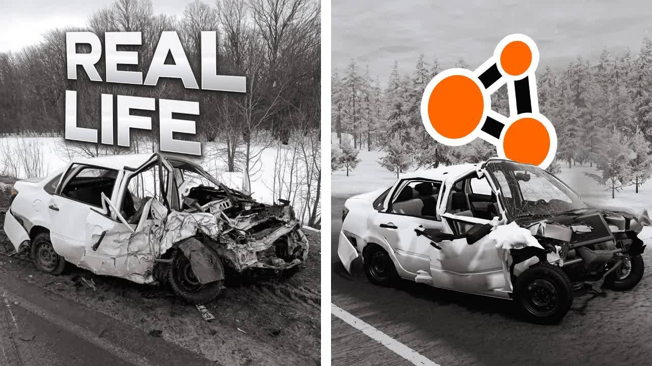 Аварии на реальных событиях в BeamNG. Drive #61