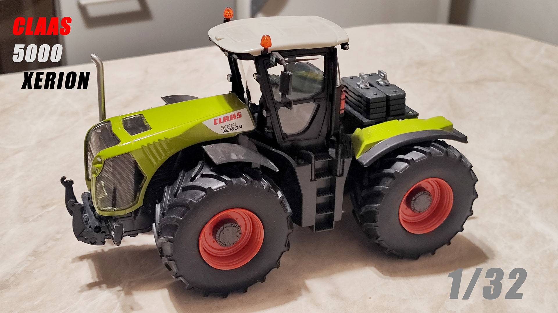 Масштабная модель 1/32 Claas XERION 5000 от SIKU доработанная версия новые навески перед/зад + грузы