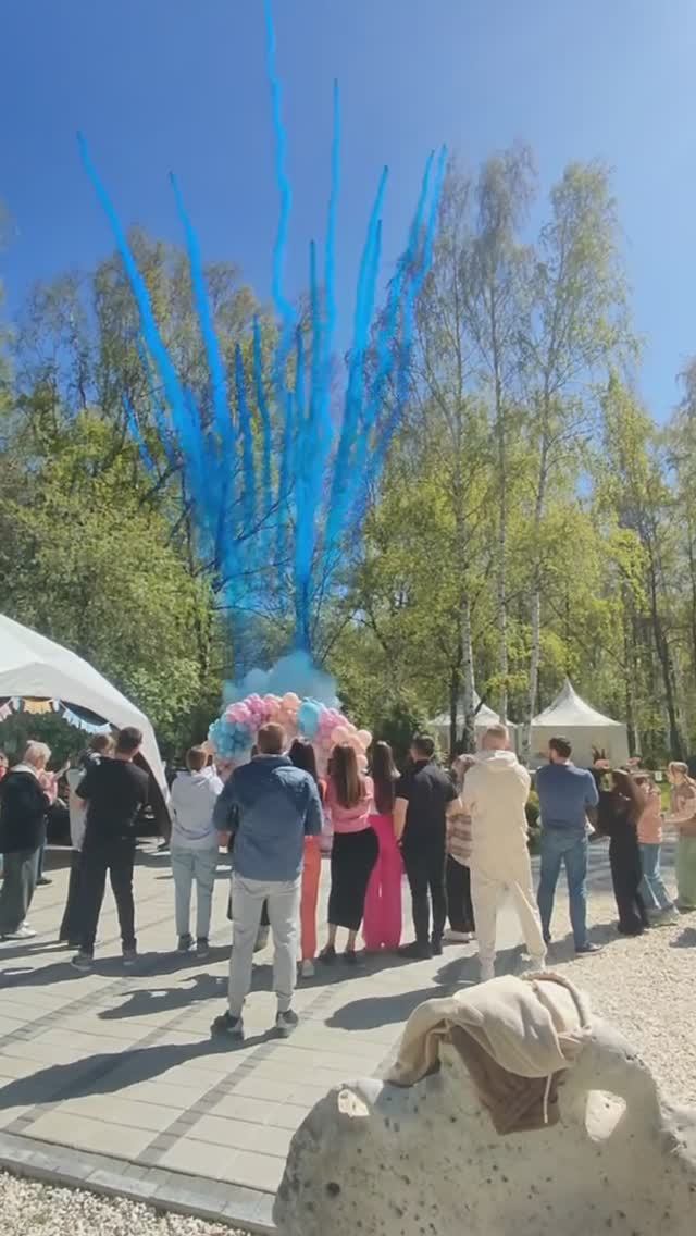 Дневной салют - синий