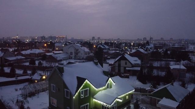 Подсветка частного дома в Кемерово