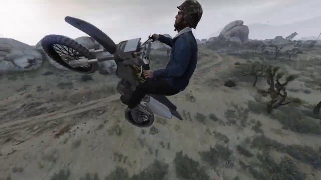 Погоня копов за Тревором по пустыни