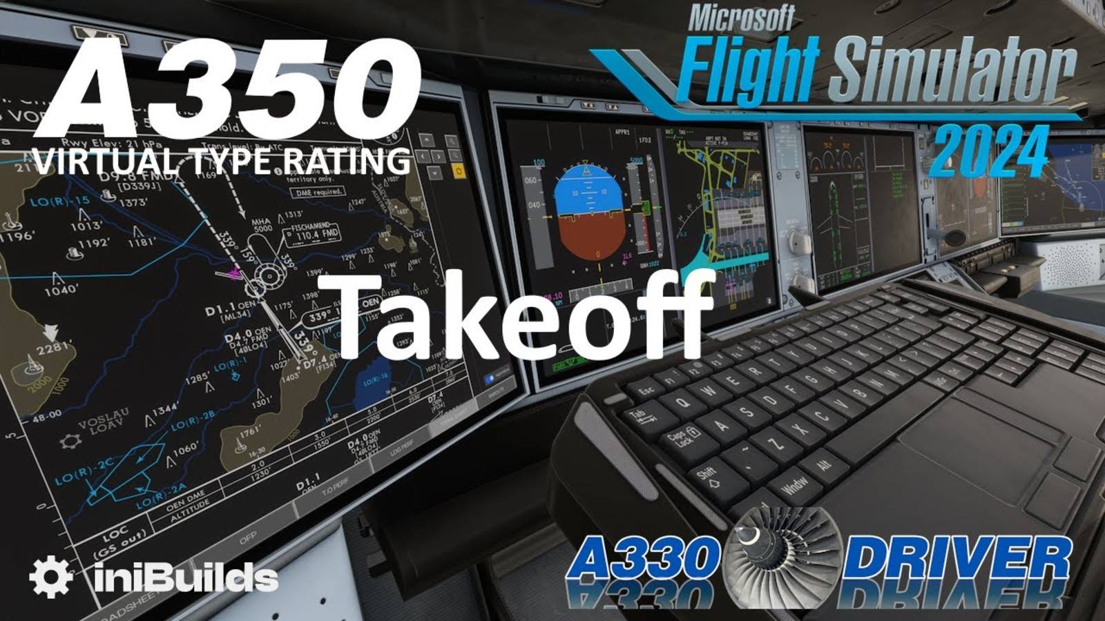 #07 iniBuilds A350 - Взлет