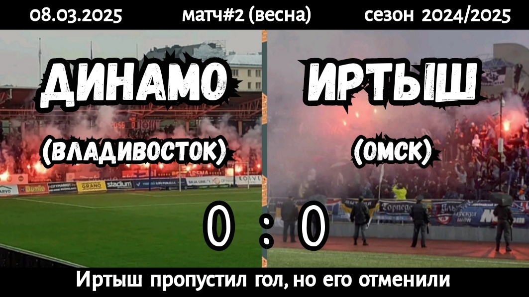 Динамо (Владивосток)-Иртыш (Омск) 0:0 (08.03.2025). Матч#2, сезон 2024/2025, весенняя Клаусура.
