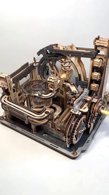 Деревянный конструктор Марбл-трасса Космодром (Marble Spaceport ) LGC01 ROKR, сборная модель