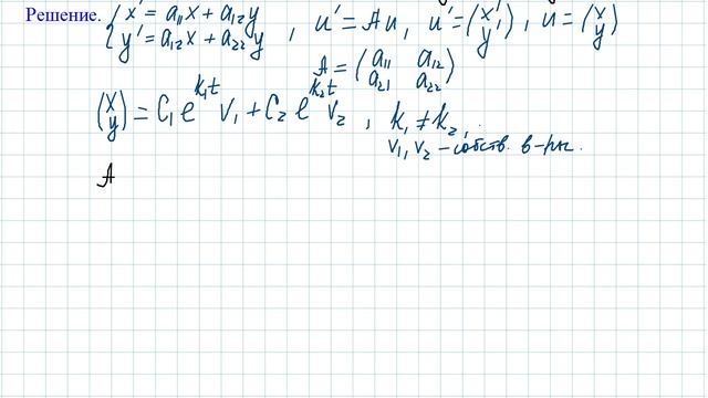 Системы дифференциальных уравнений Часть 3