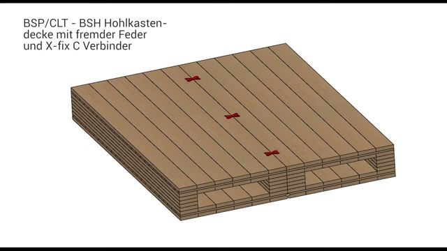 Deckensysteme mit X-fix C Holzverbinder ceiling cystems with X-fix C connectors