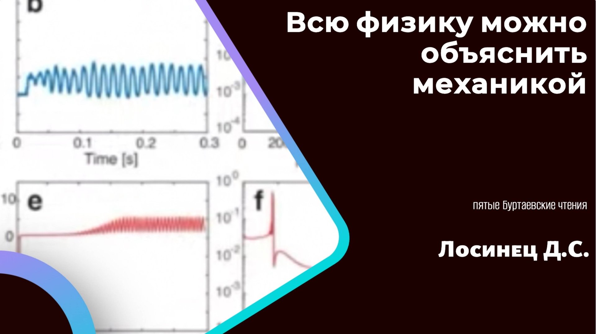 Всю физику можно объяснить механикой. Лосинец Д.С.