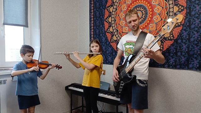 Двалишвили Андрей Игоревич, Двалишвили Рада, Двалишвили Виктор. РНП «Я на камушке сижу" (кавер)