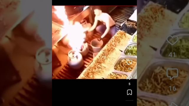 В кафе произошло возгорание газового баллона