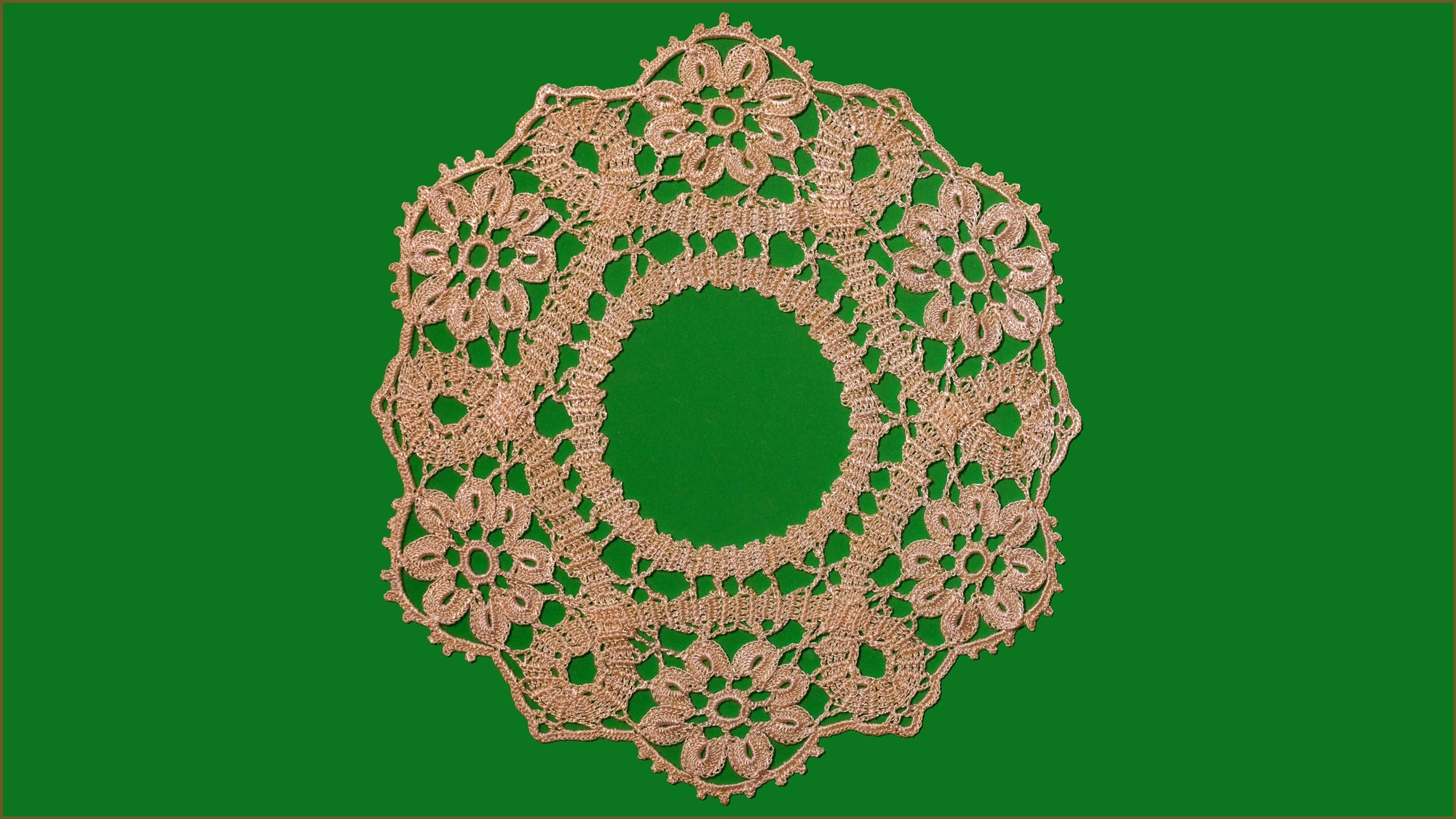 Воротник брюггским кружевом крючком. Часть 1.