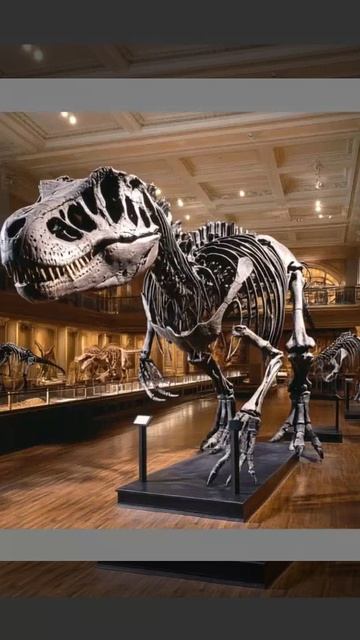 Шок! Ожил скелет тираннозавра в музее!
