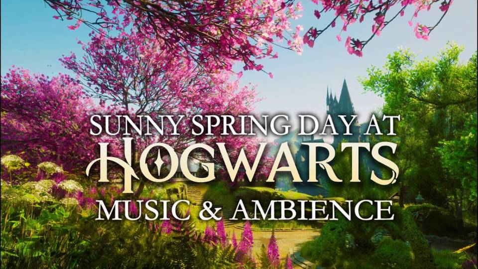 Прогуляться по весеннему Хогвартсу | Гарри Поттер |Hogwarts Spring |  Harry Potter Music & Ambience