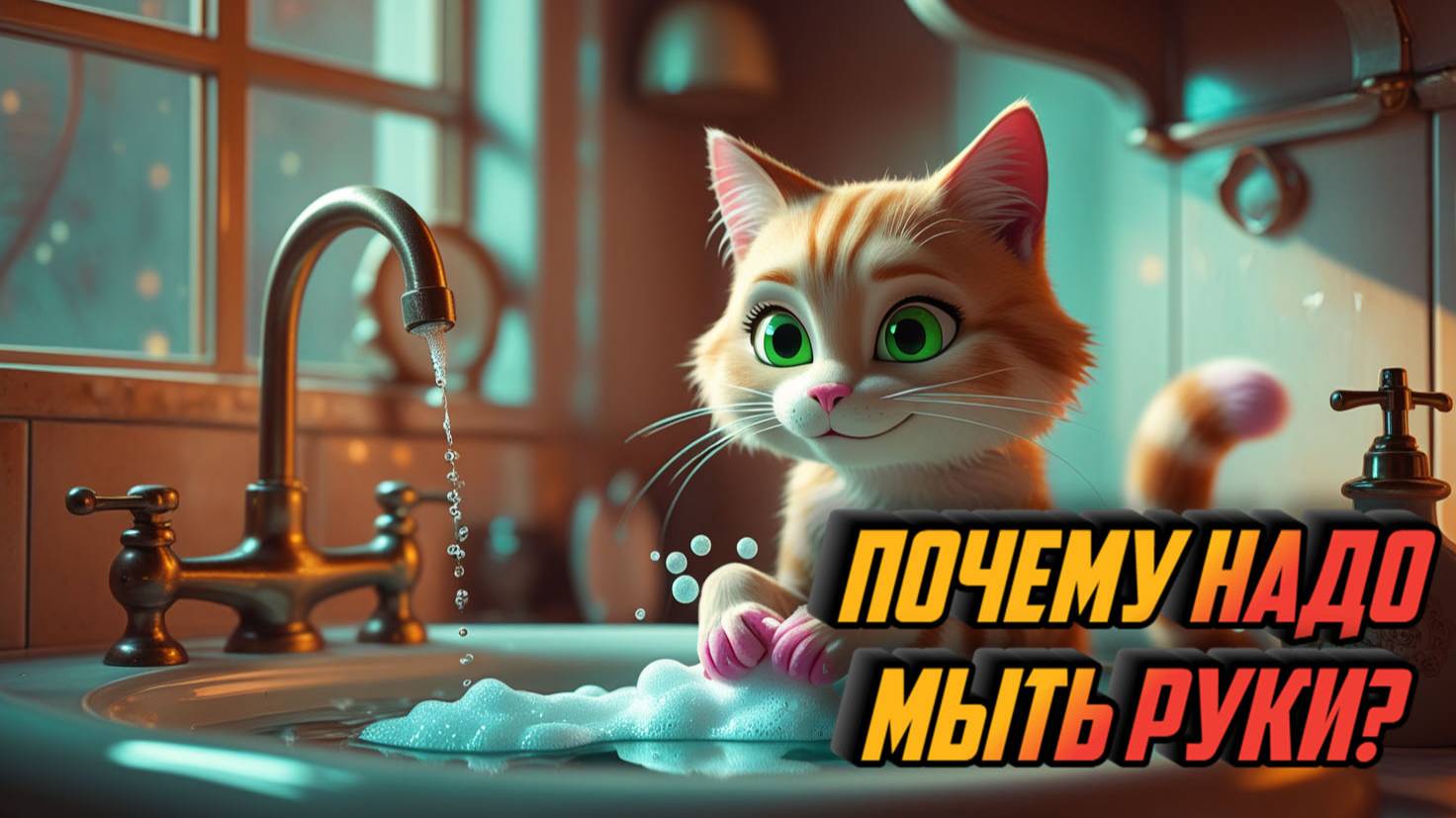 Узнаем с котом Матроскиным - зачем мыть руки. Познавательный мультик для детей. Почемучка