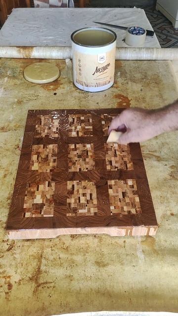 Волшебное проявления цвета на торцевой доске