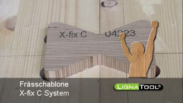 Lignatool Schablone für X-fix C Holzverbinder Lignatool template for X-fix C wood connectors
