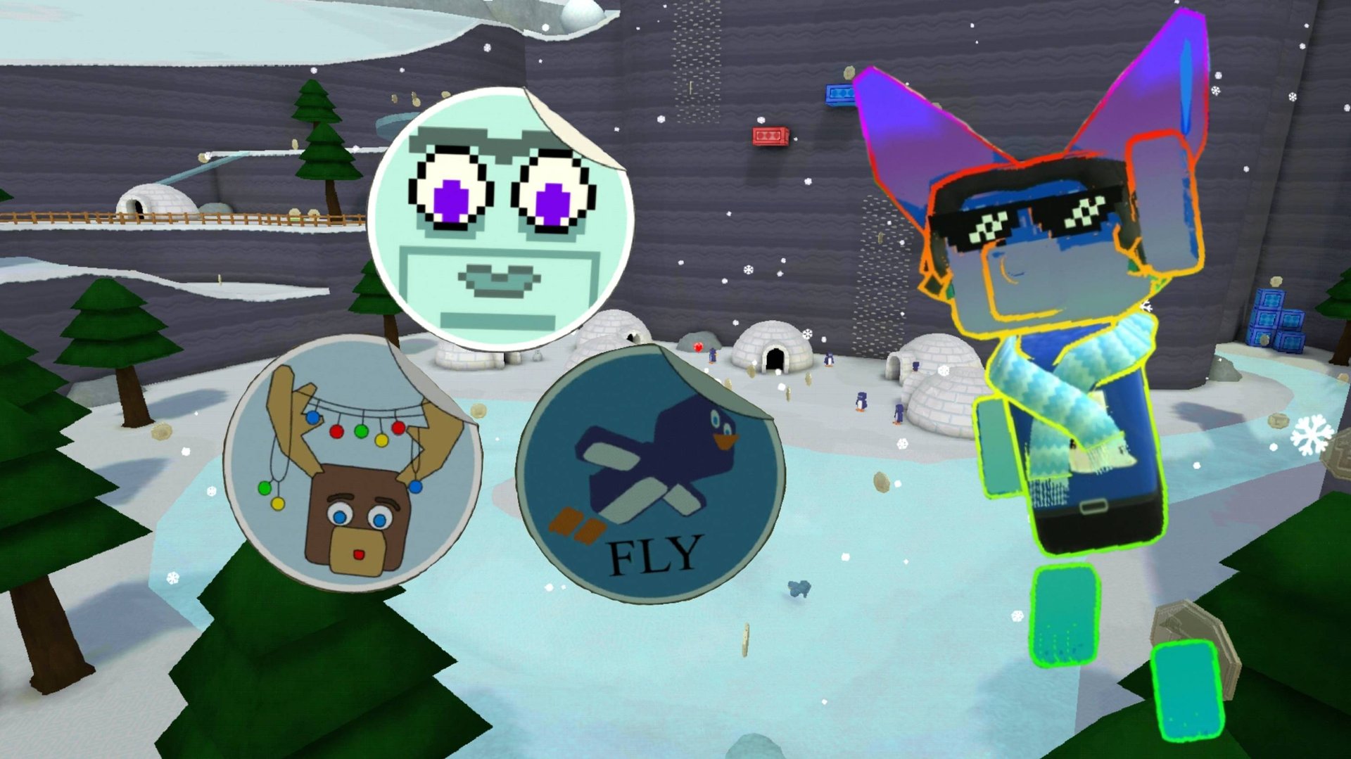 Все стикеры в снежной далине [super bear andventure].