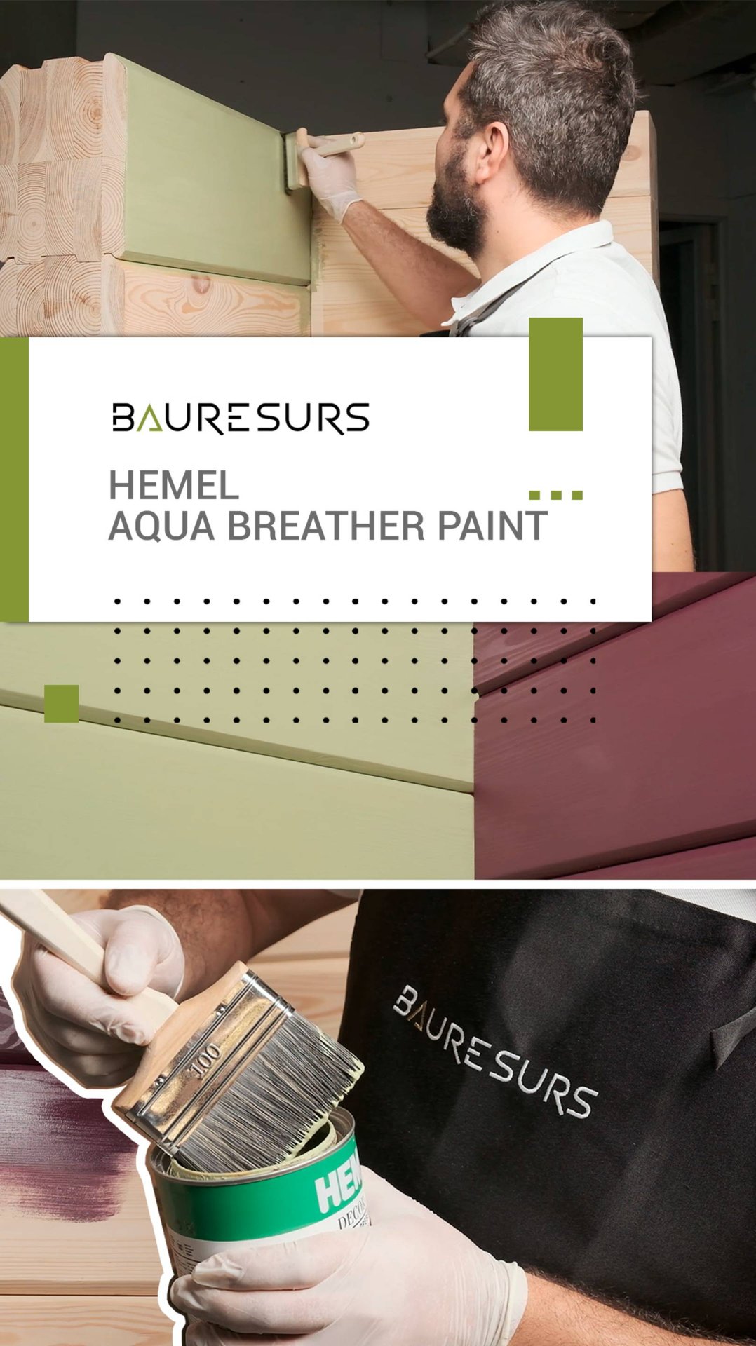 Покраска бруса водной краской Hemel Aqua Breather Paint #краскадляфасада #деревянныйдом #hemel