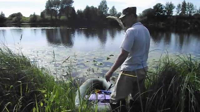 Одноместная лодка  на воде. Муссон R 195. Часть 4.