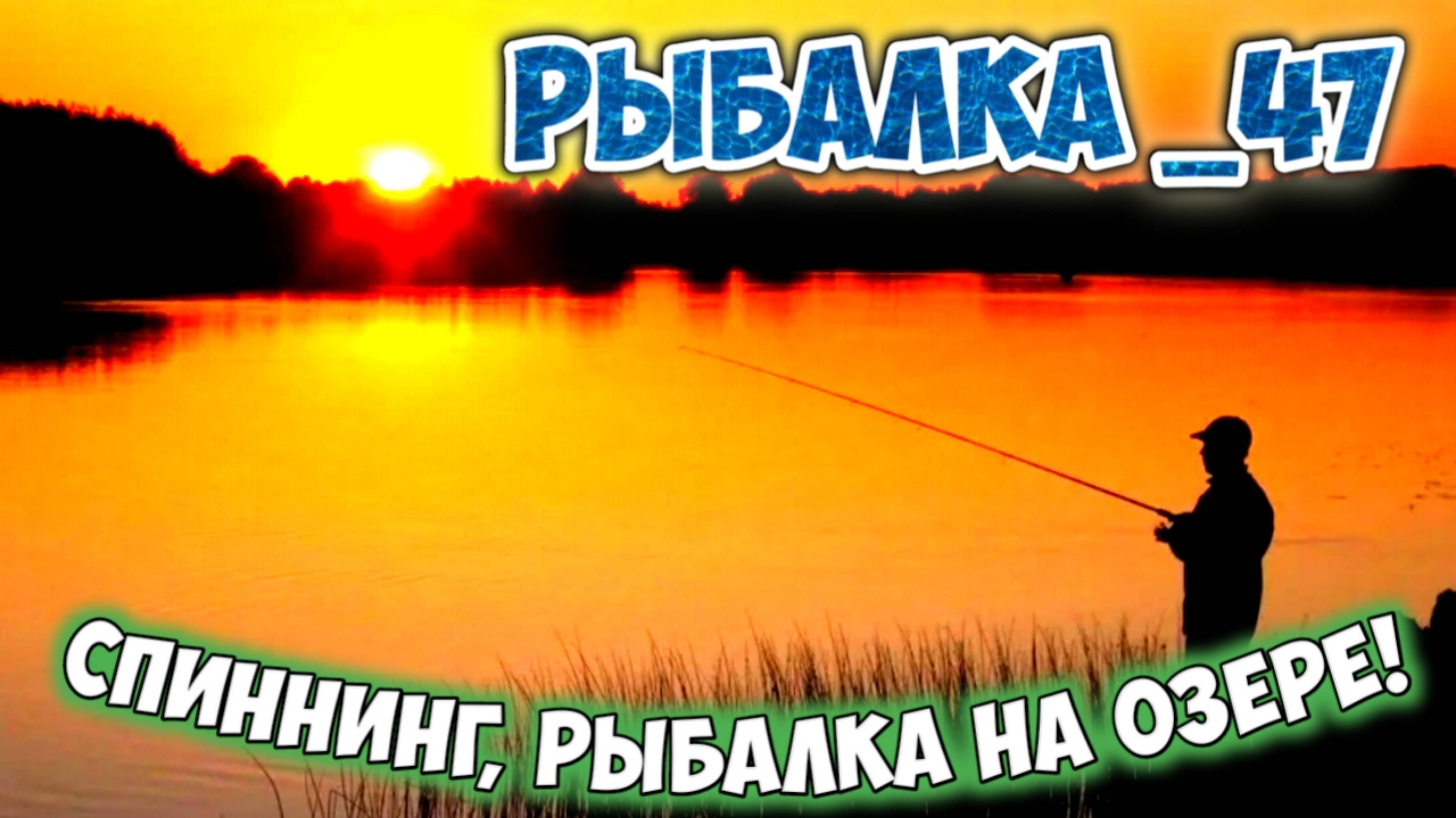 Рыбалка летом на озере.