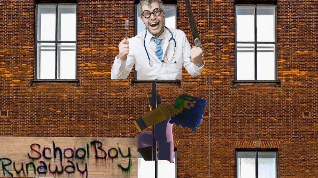 Minecraft но я сбежал через окно в schoolboy runaway