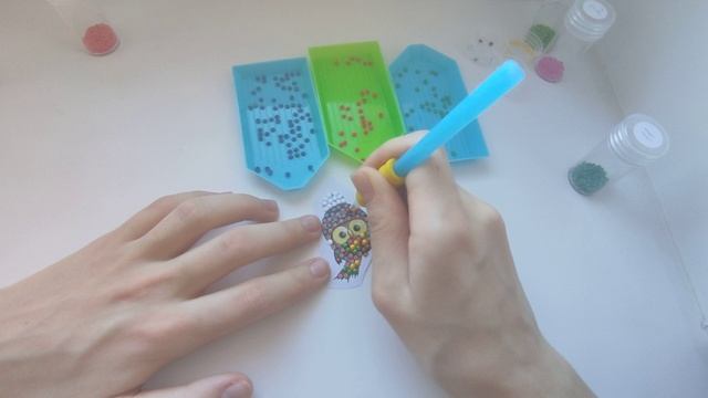 алмазная наклейка совёнок