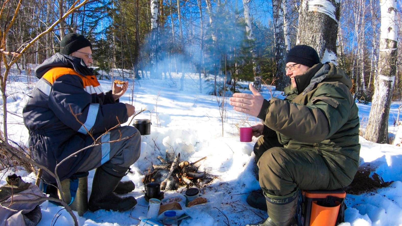 Весенняя рыбалка на реке. Чай на костре и хорошая погода. 16.03.2025