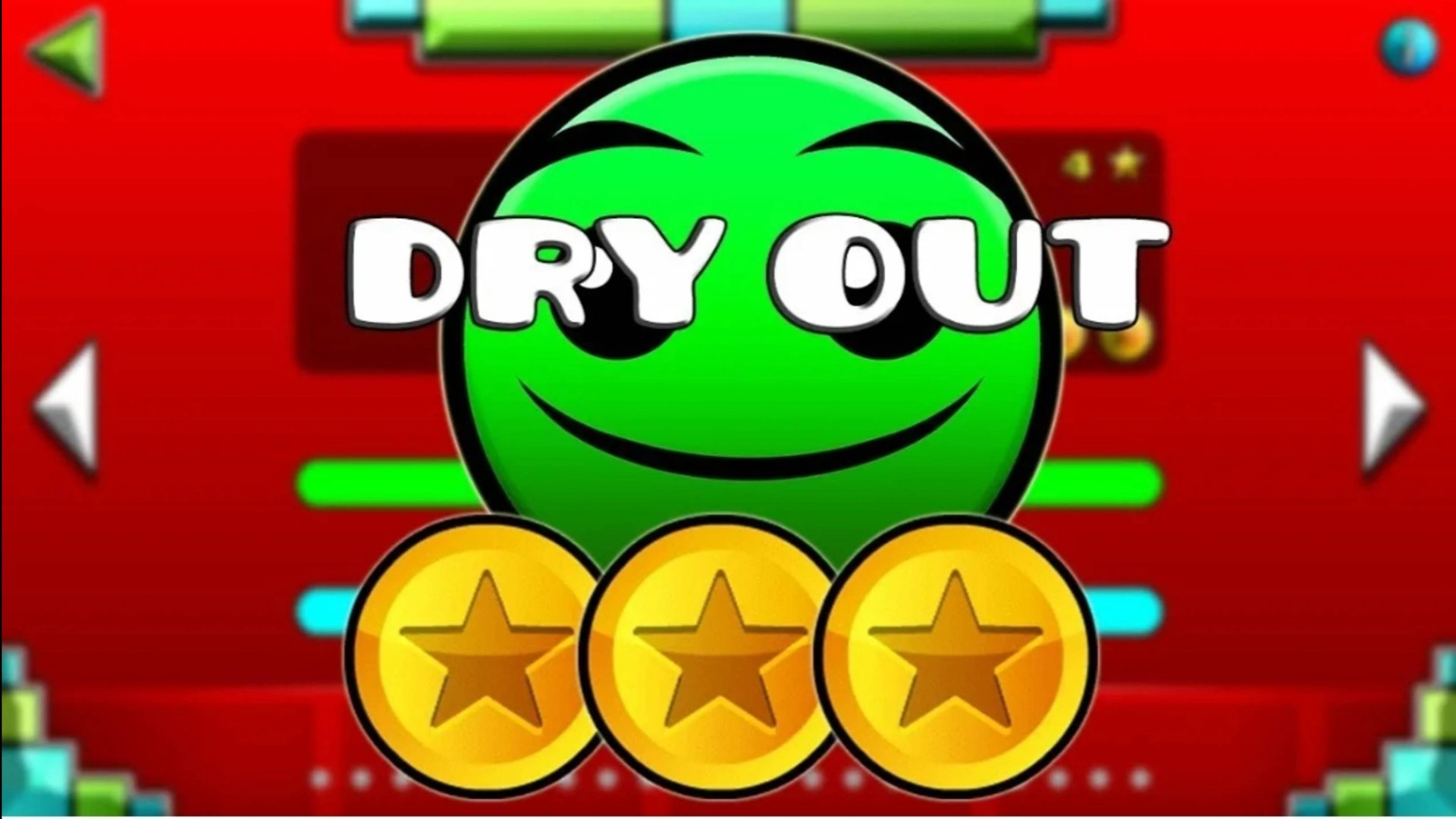 Прохождение уровня "Dry Out". 3 coins. Geometry dash.