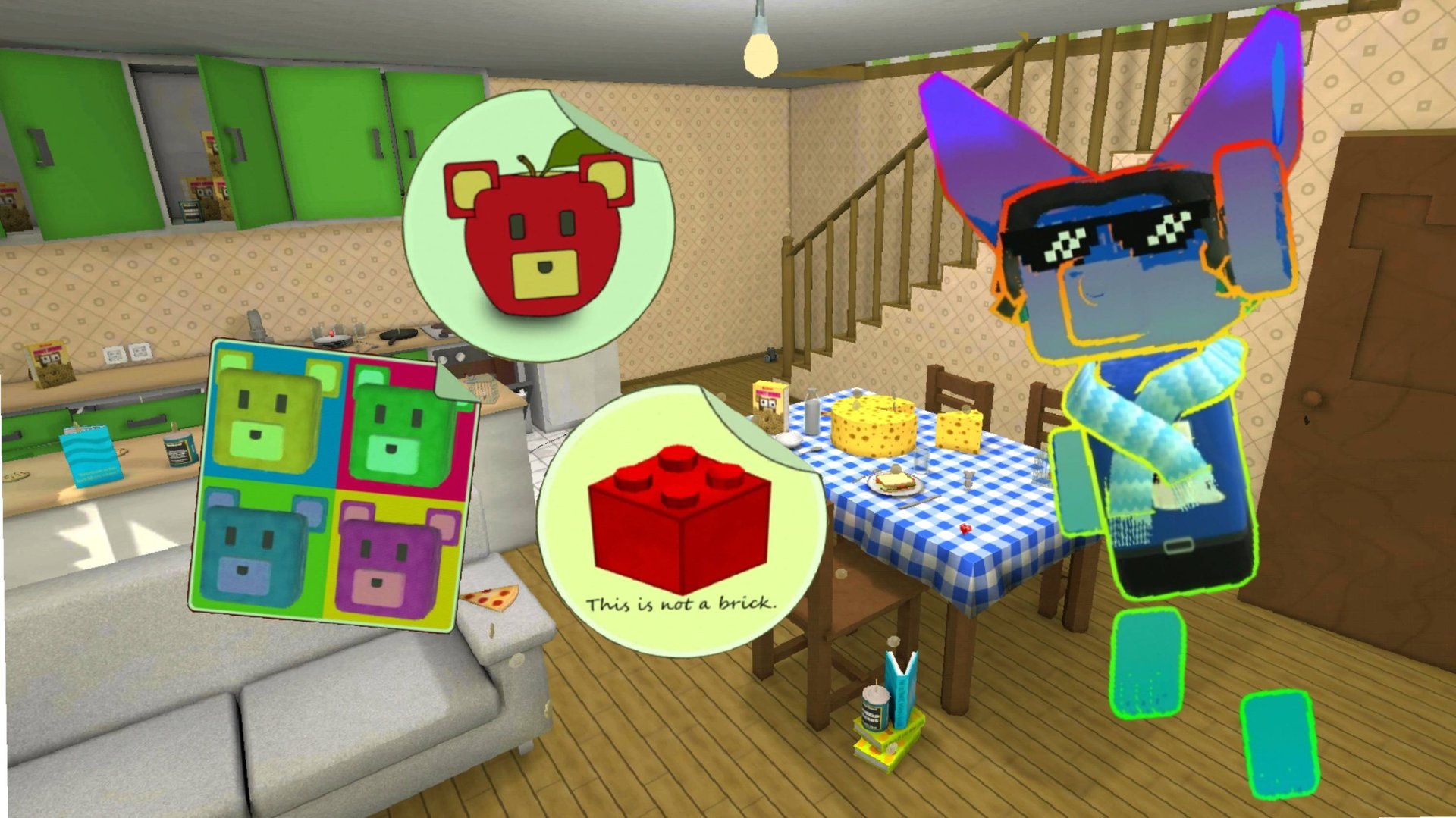 Все стикеры в гиганском доме [super bear andventure].