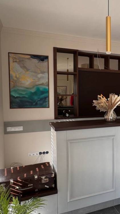 Стойка ресепшн на заказ. Приехали на объект - это особое вдохновение для нас! Красиво!