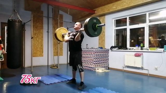 Взятие в стойку +2 толчка 70-80кг. Кайдзен-Кроссфит