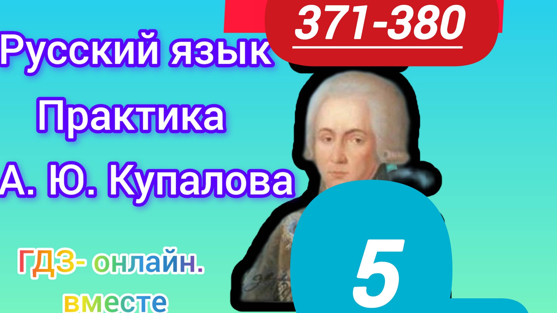 5 класс. ГДЗ. Русский язык. Практика. Купалова. Упражнения 371-380. Без комментирования
