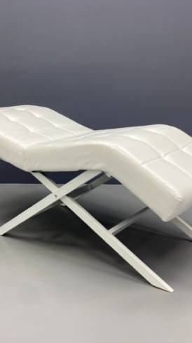 Кушетка анатомическая “Лофт” велюр белая🤍